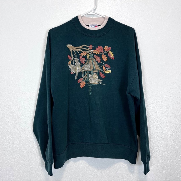 morning sun | Tops | Vintage Morning Sun Sweatshirt Fall Green With ...